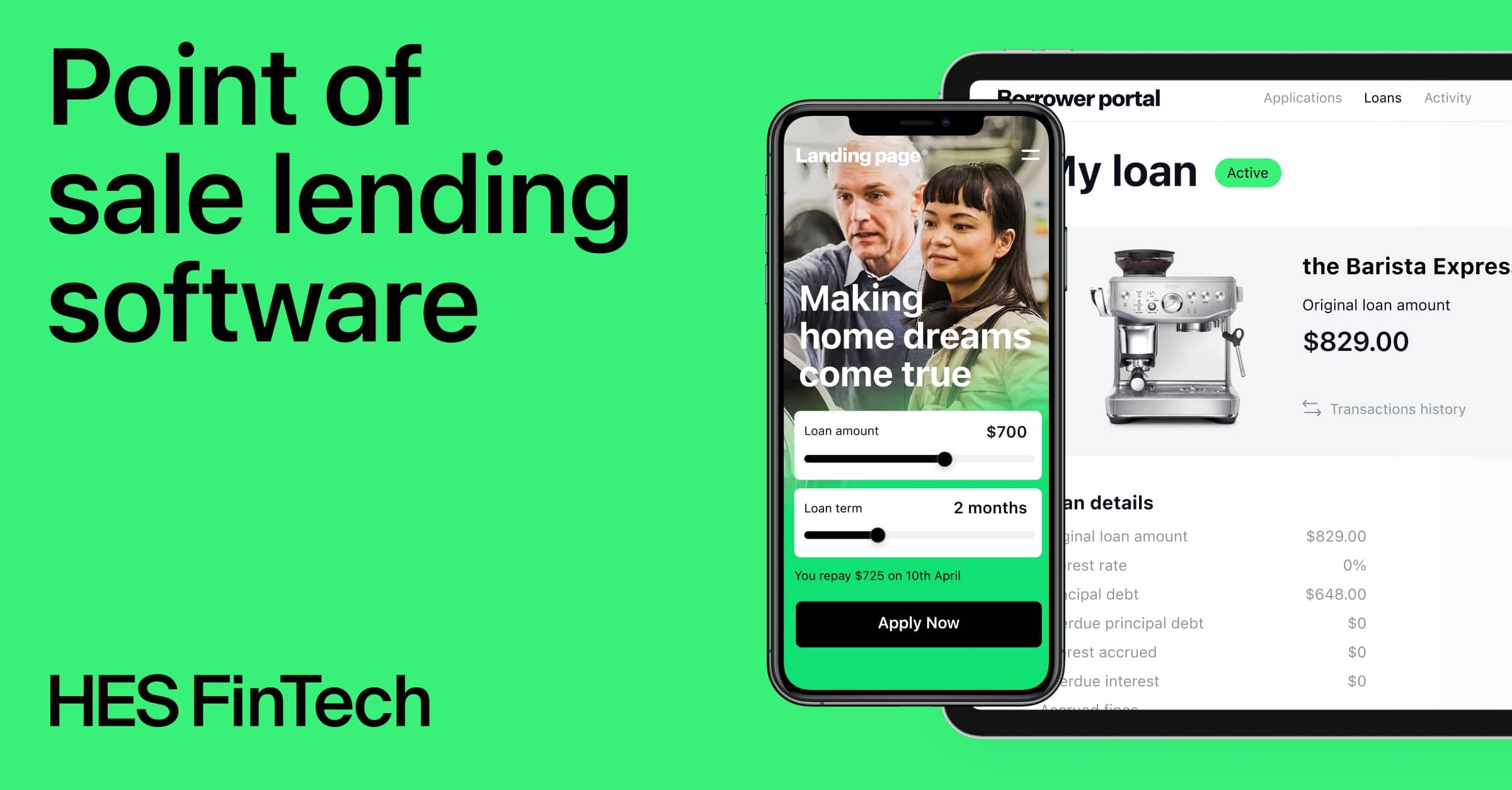 Point-of-Sale (POS) Lending Software System | HES FinTech